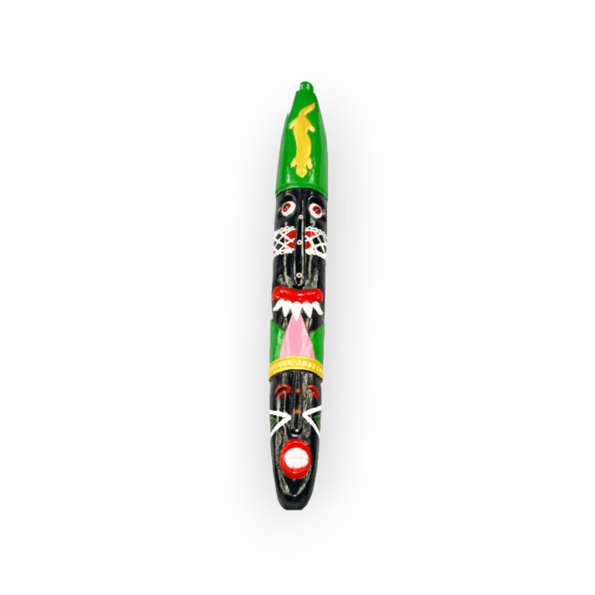Hand Carved and Painted Tiki Mask 39" Long | Uniquely Thai Lao TV