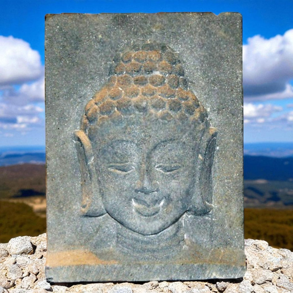 Face of Buddha Cast in Concrete | Uniquely Thai Lao TV