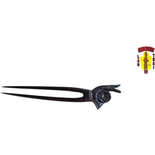 Snail Rose Wood Hair Pin | Uniquely Thai Lao TV