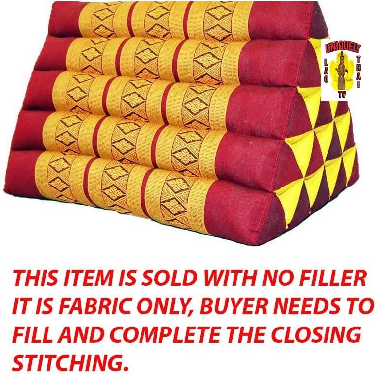 Triangle Pillow Red Diamond No Fill – Uniquely Thai Lao TV