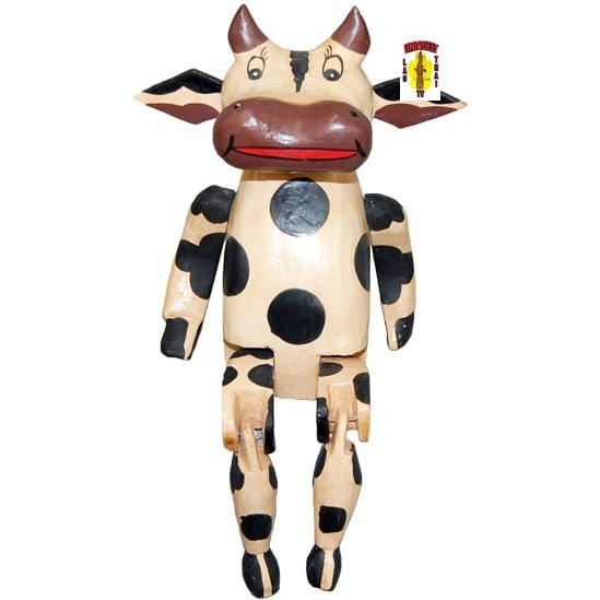 Wooden Cow Puppet – Uniquely Thai Lao TV